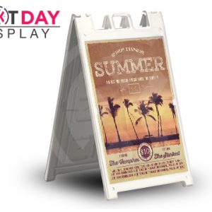 Deluxe Signicade w/ Coroplast Board (Black) - Next Day Display