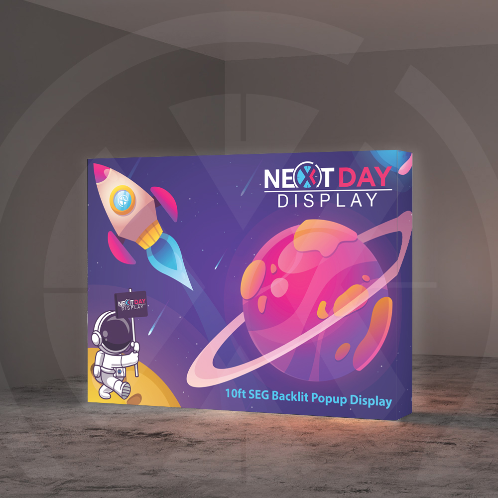 10ft SEG Backlit Pop Up Display - Next Day Display